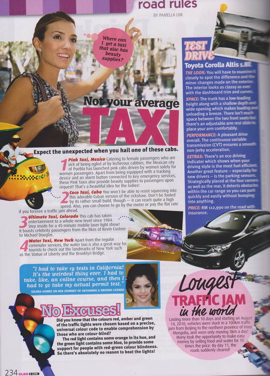 Ultimate Taxi 3D - Taxi Featured In Cleo Magazine Malaysia June 2011 ...
